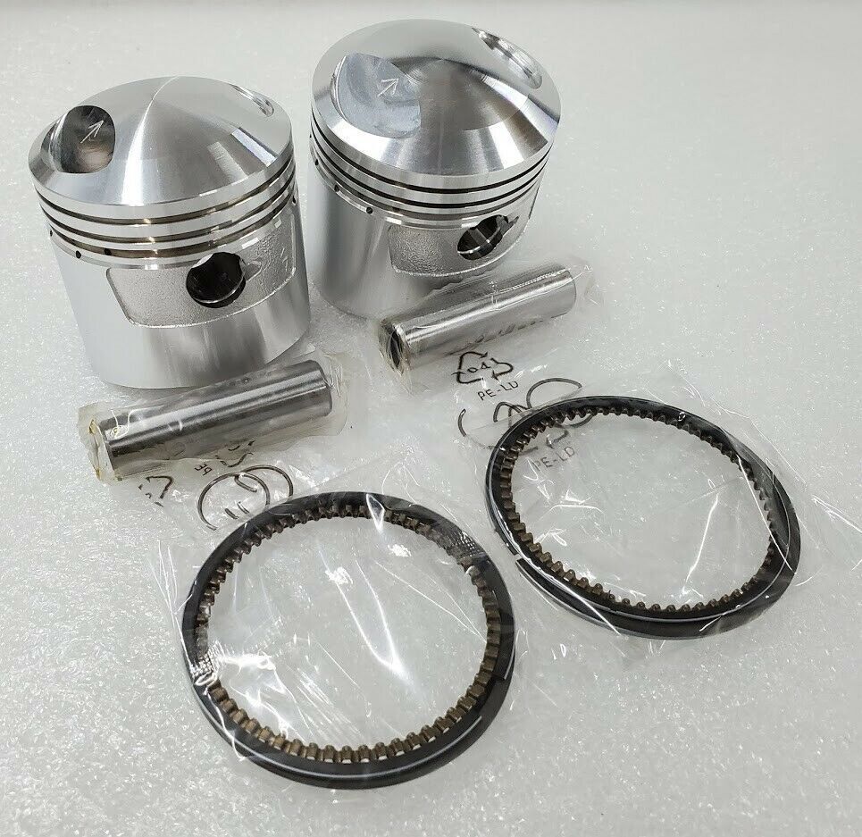 HONDA CB350K (1968-73) 0.50 64.50mm SIZE PISTON SET (PAIR) - Motorcycle ...