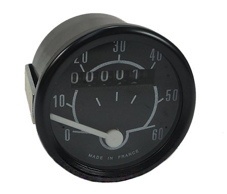 Speedometer 60km 48mm with clamp/holder - Motorcycle & Moped Parts UK