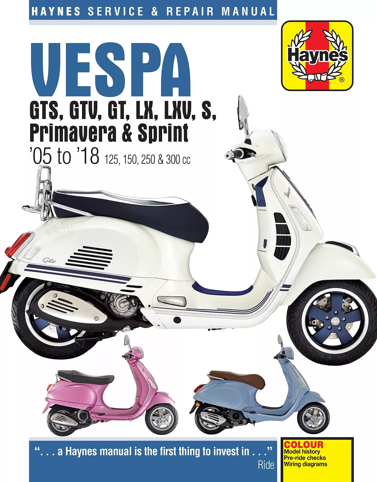 Vespa Scooters GTS GTV LX S Haynes Workshop Manual 1373 - Motorcycle ...