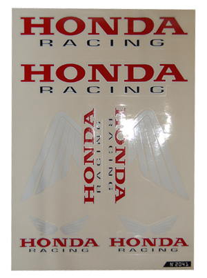 HONDA CAMINO, MB50, MT50 STICKER SET Falko Universal Racing Red/Black 6 ...