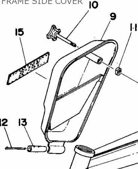 YAMAHA FS-1-E, SS RIGHT HAND SIDE PANEL LOWER DAMPER ROLLER 283-21717 ...